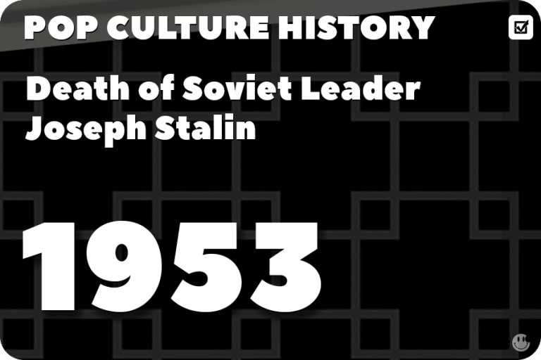 Death of Soviet leader Joseph Stalin